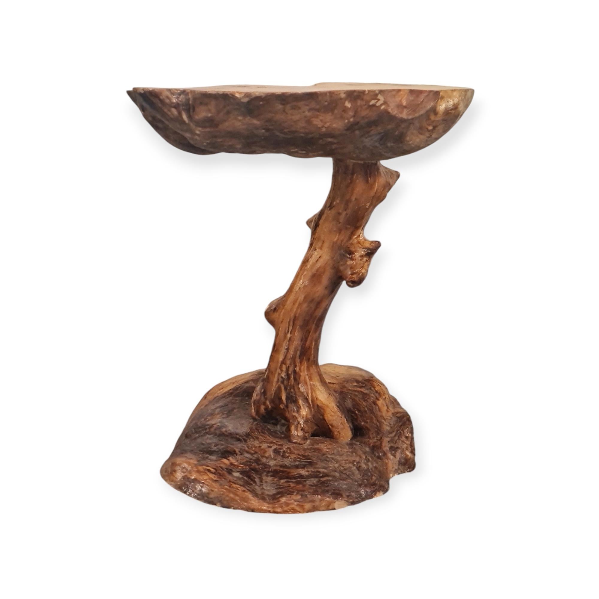 Rustic Finnish Organic Wooden Side Table, Finland 1960s For Sale at 1stDibs