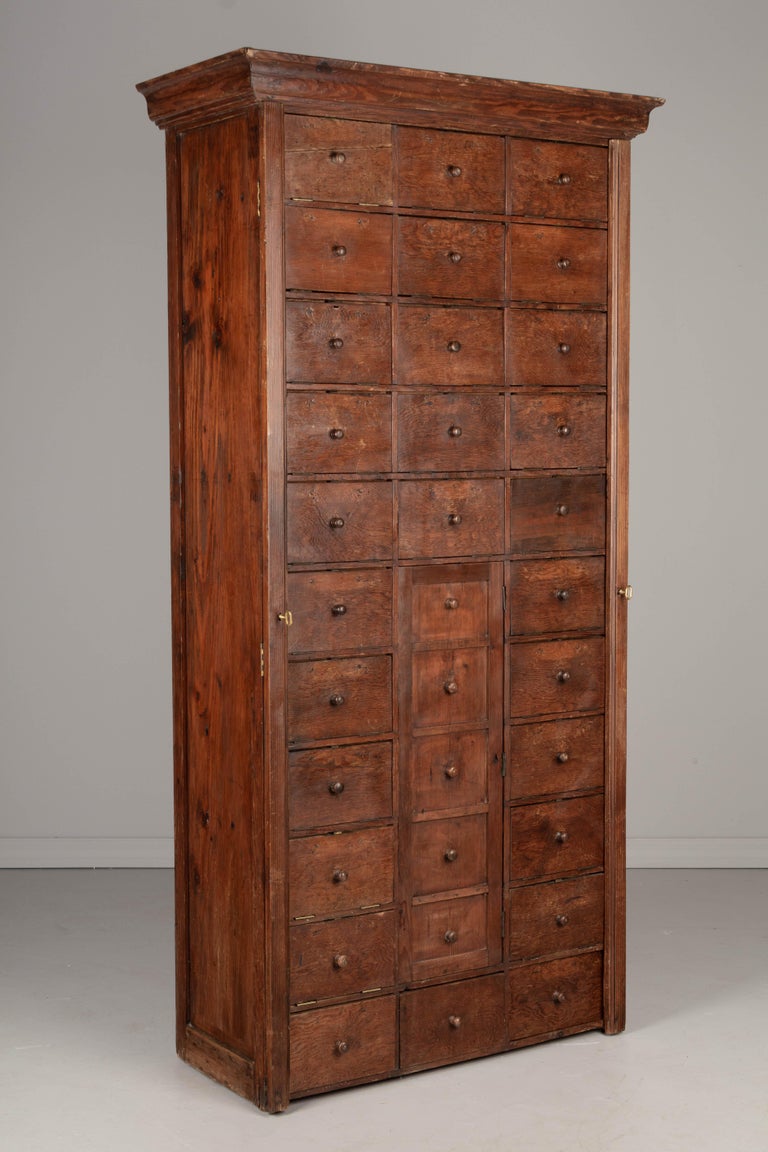 Rustic French Cartonnier, or Cabinet with Compartments For Sale at 1stDibs