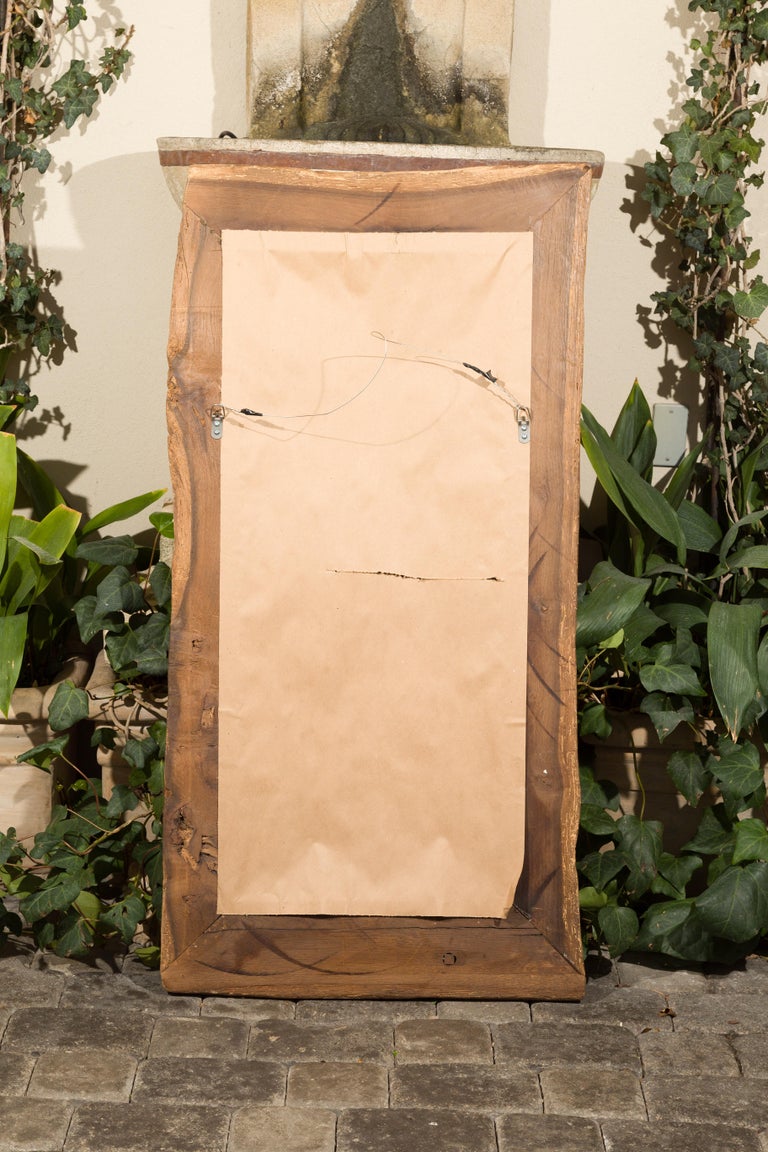 Rustic French Mirror Made from Mid-19th Century Wood with Antiqued ...