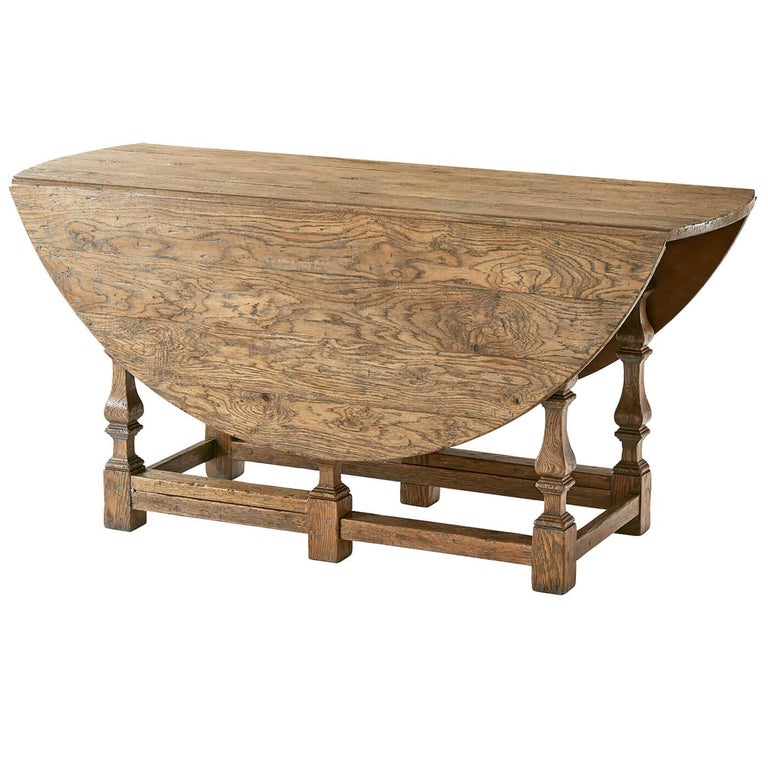 Rustic Gateleg Dining Table at 1stDibs