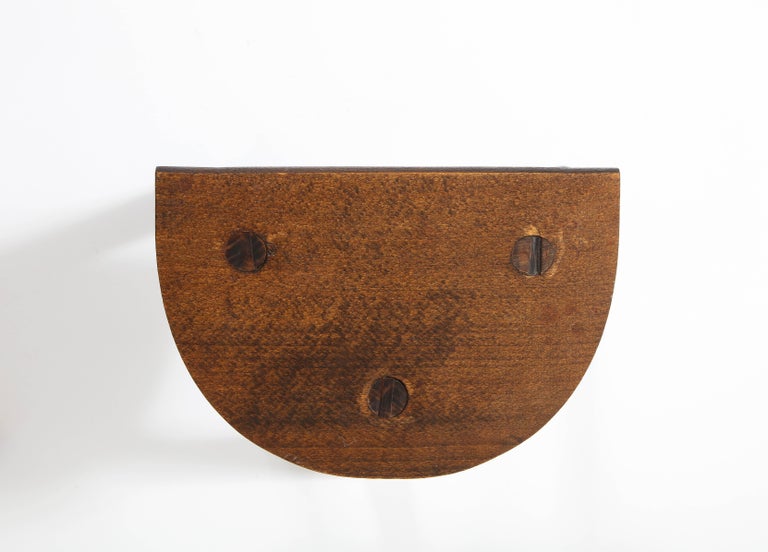 Rustic Half Round Farm Stool, France, 1960s For Sale at 1stDibs