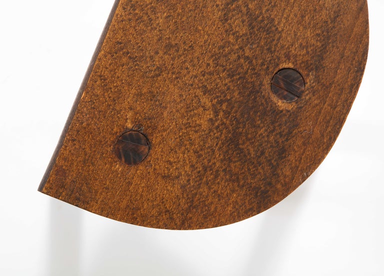 Rustic Half Round Farm Stool, France, 1960s For Sale at 1stDibs