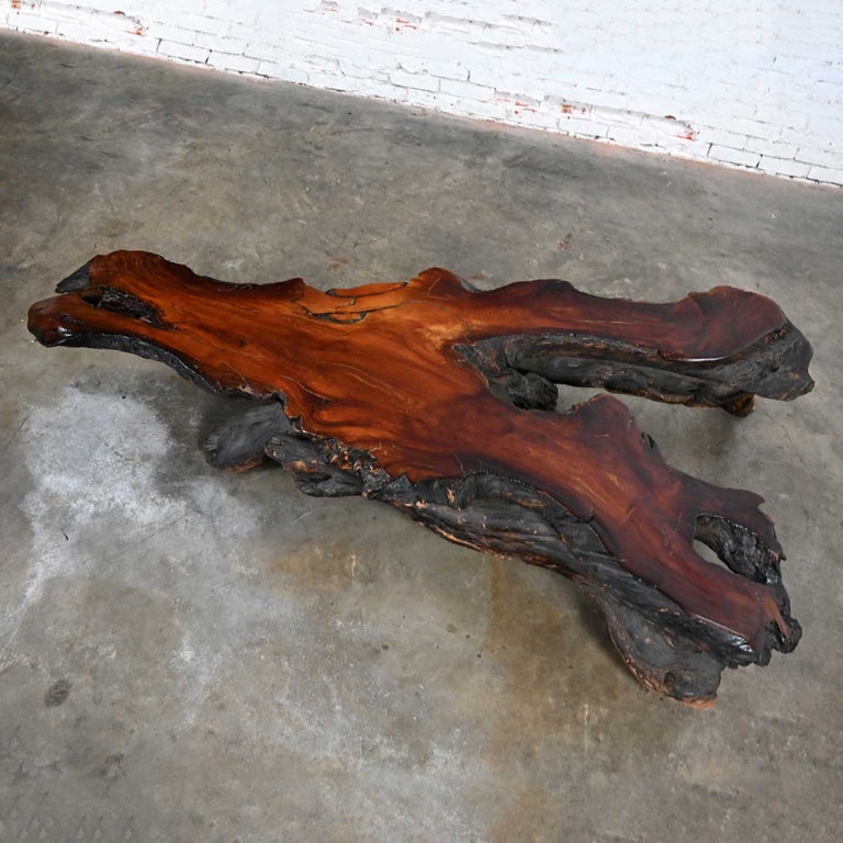 Rustic Handcrafted Free Form Live Edge Slab Burl Redwood Very Large ...