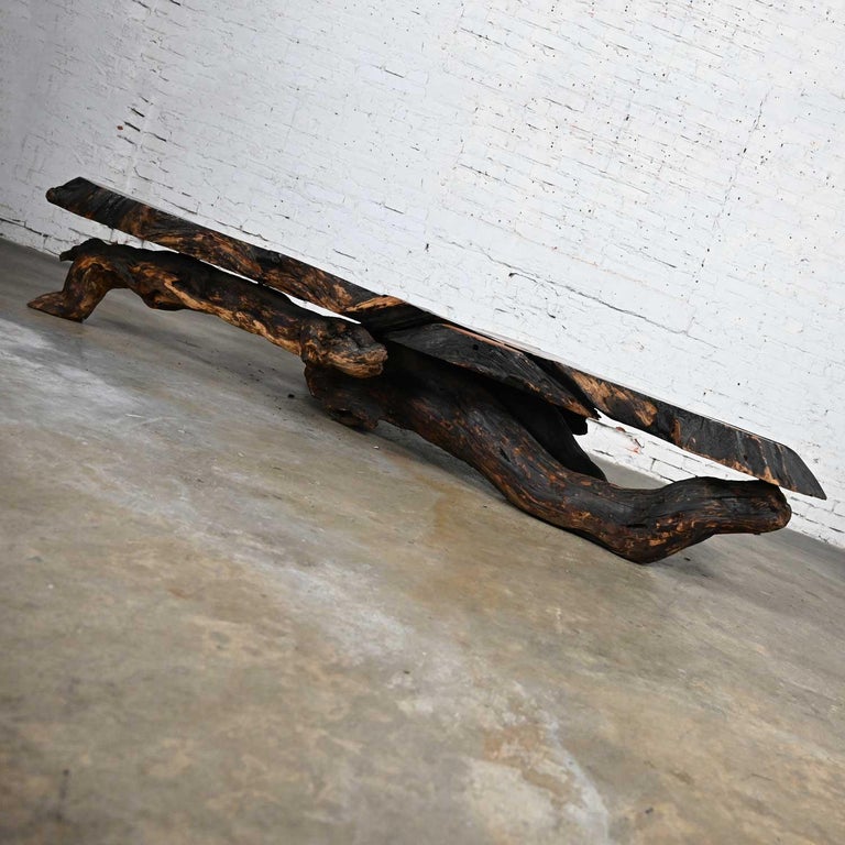 Rustic Handcrafted Free Form Live Edge Slab Burl Redwood Very Large ...