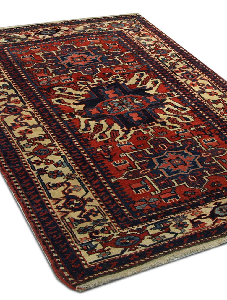 Rustic Handmade Carpet Oriental Geometric Rug Rust Wool Livingroom Rug ...