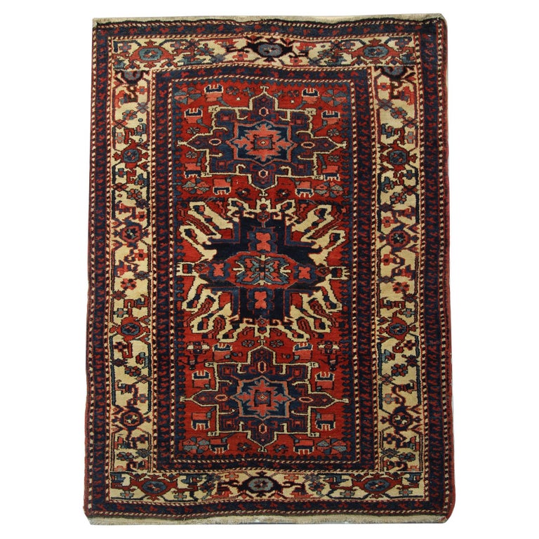 Rustic Handmade Carpet Oriental Geometric Rug Rust Wool Livingroom Rug ...