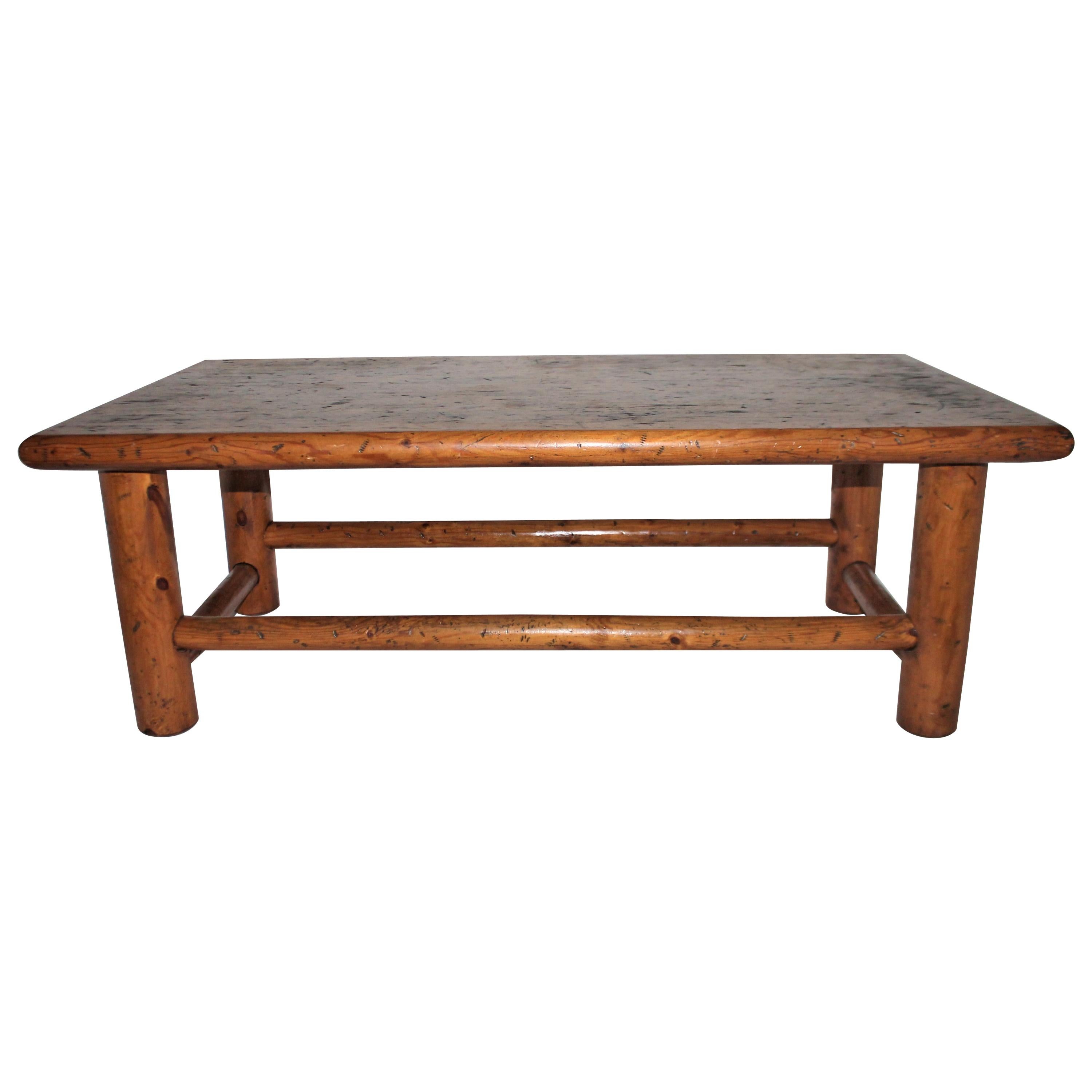 Rustic Hickory Coffee Table at 1stDibs