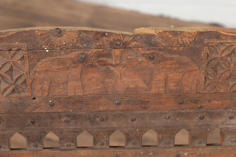 Rustic Indian Low Wooden Chair with Rope Seat and Weathered Appearance ...