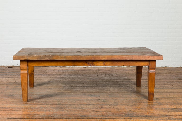 Rustic Indonesian 19th Century Coffee Table Made from a Slab of Wood ...