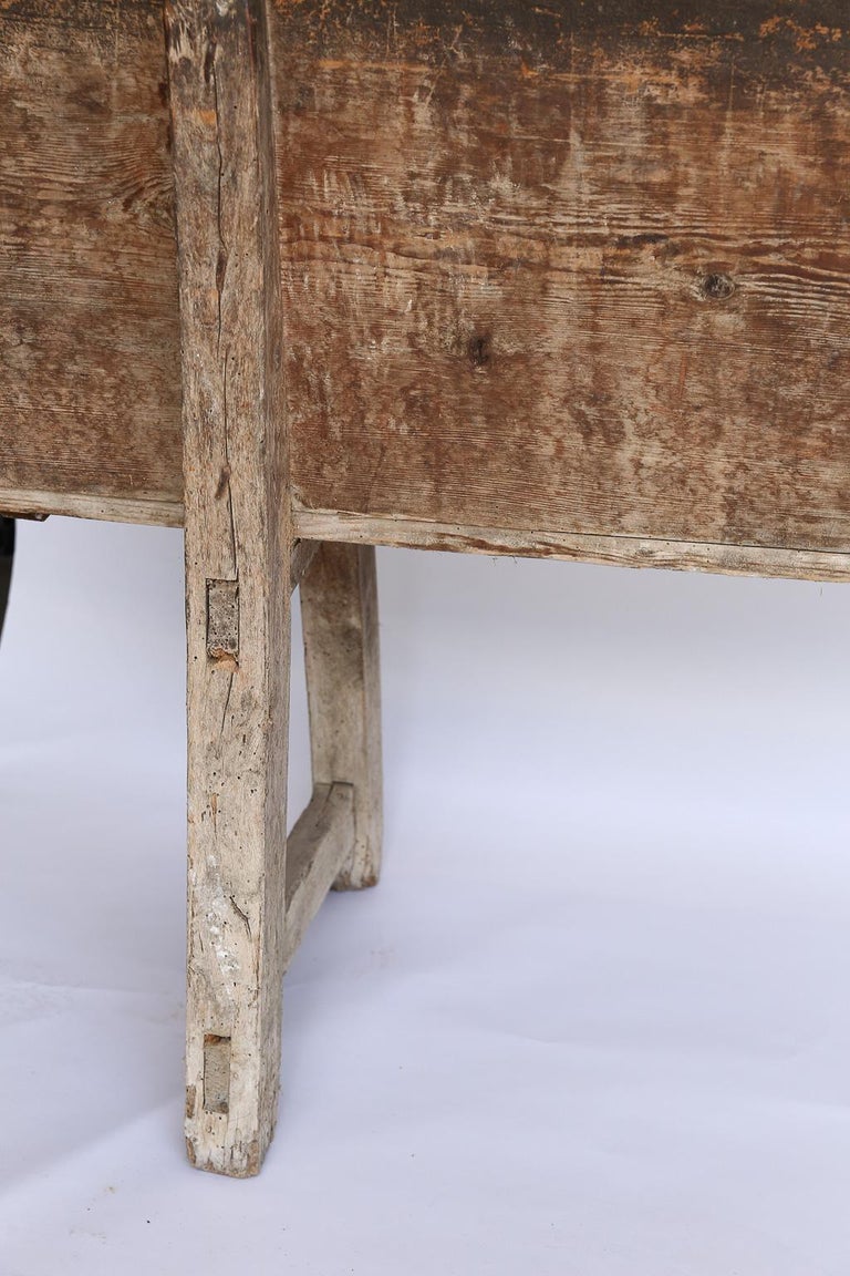 Rustic Italian Wooden Bench at 1stDibs