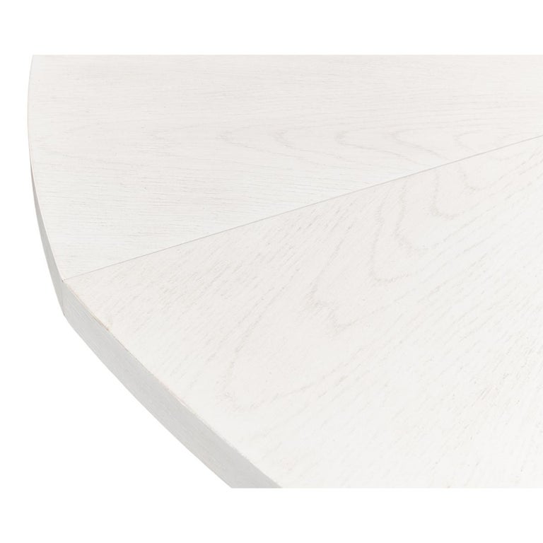 Rustic Round Dining Table, Working White For Sale at 1stDibs