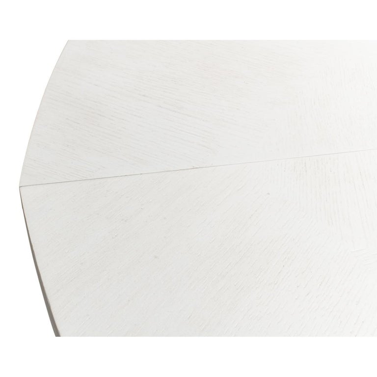 Rustic Round Dining Table, Working White For Sale at 1stDibs