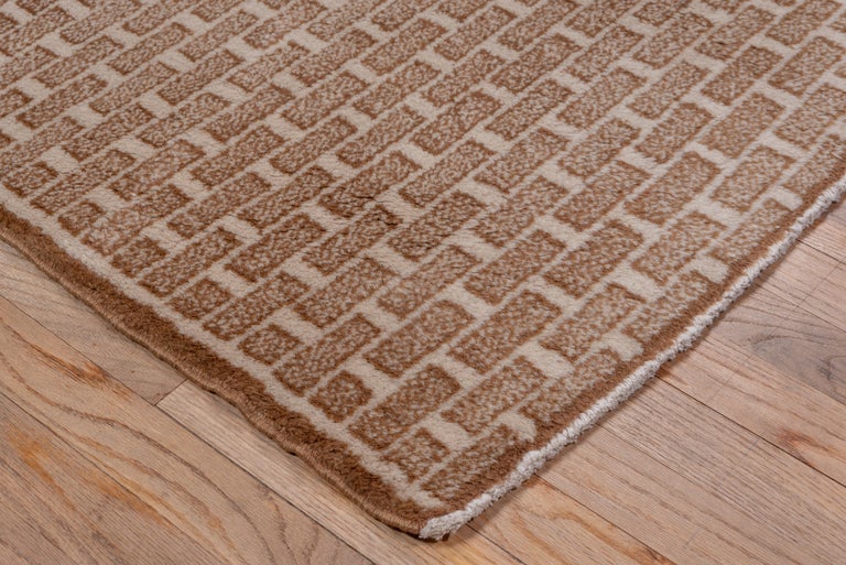 Rustic Kars Carpet, Brick Design Field, circa 1960s For Sale at 1stDibs