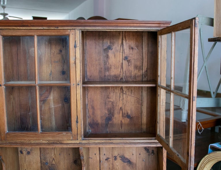 Rustic Kitchen Display Cabinet with Doors, Shelves and Drawers in the ...