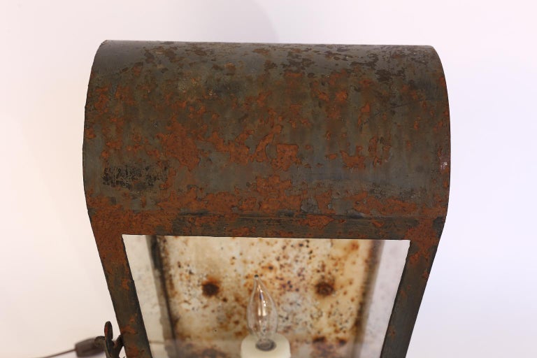 Rustic Lantern Table Lamp at 1stDibs