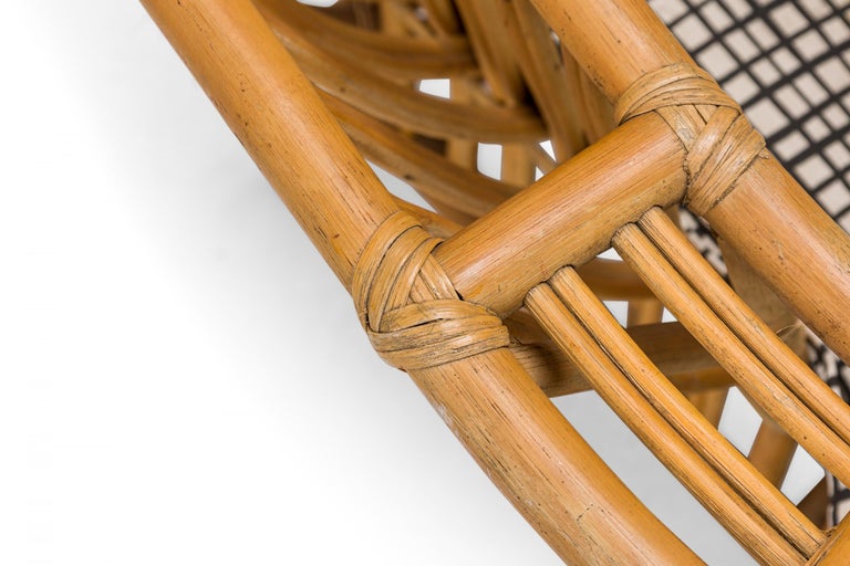 Rustic Light Split Reed and Rattan Lounge Armchairs For Sale at 1stDibs