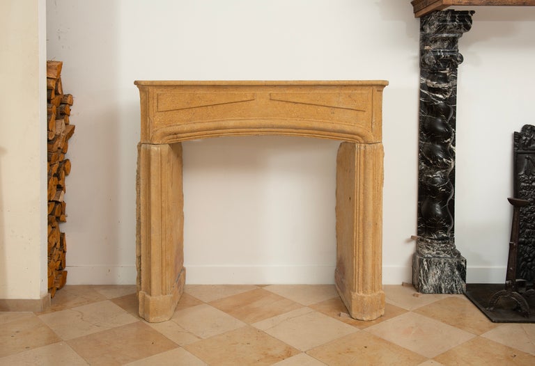 Kaminsims aus Kalkstein im Louis XIV.-Stil im Angebot bei 1stDibs