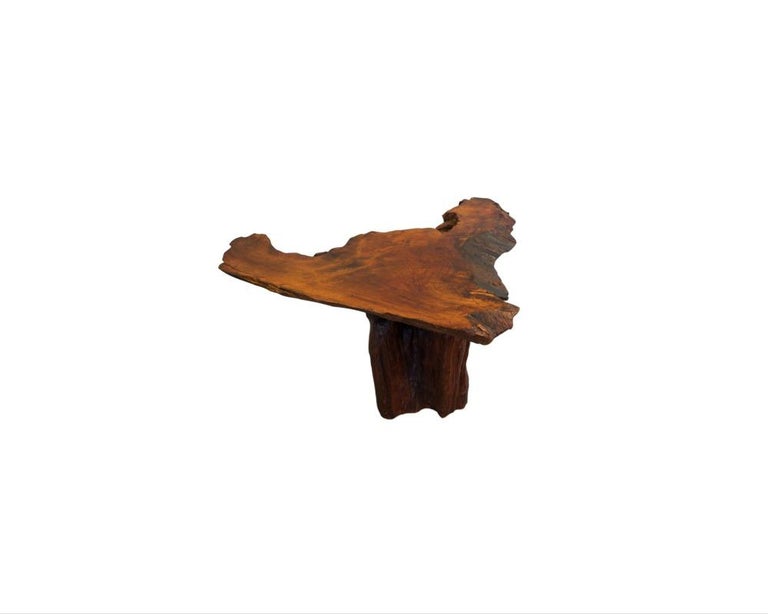 Rustic Live Edge Cypress Root Stump End Table at 1stDibs