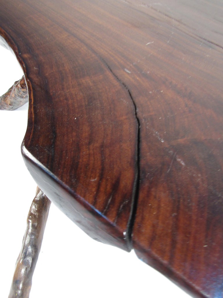 Rustic Live-Edge Slab Table For Sale at 1stDibs | rustic live edge tabletop