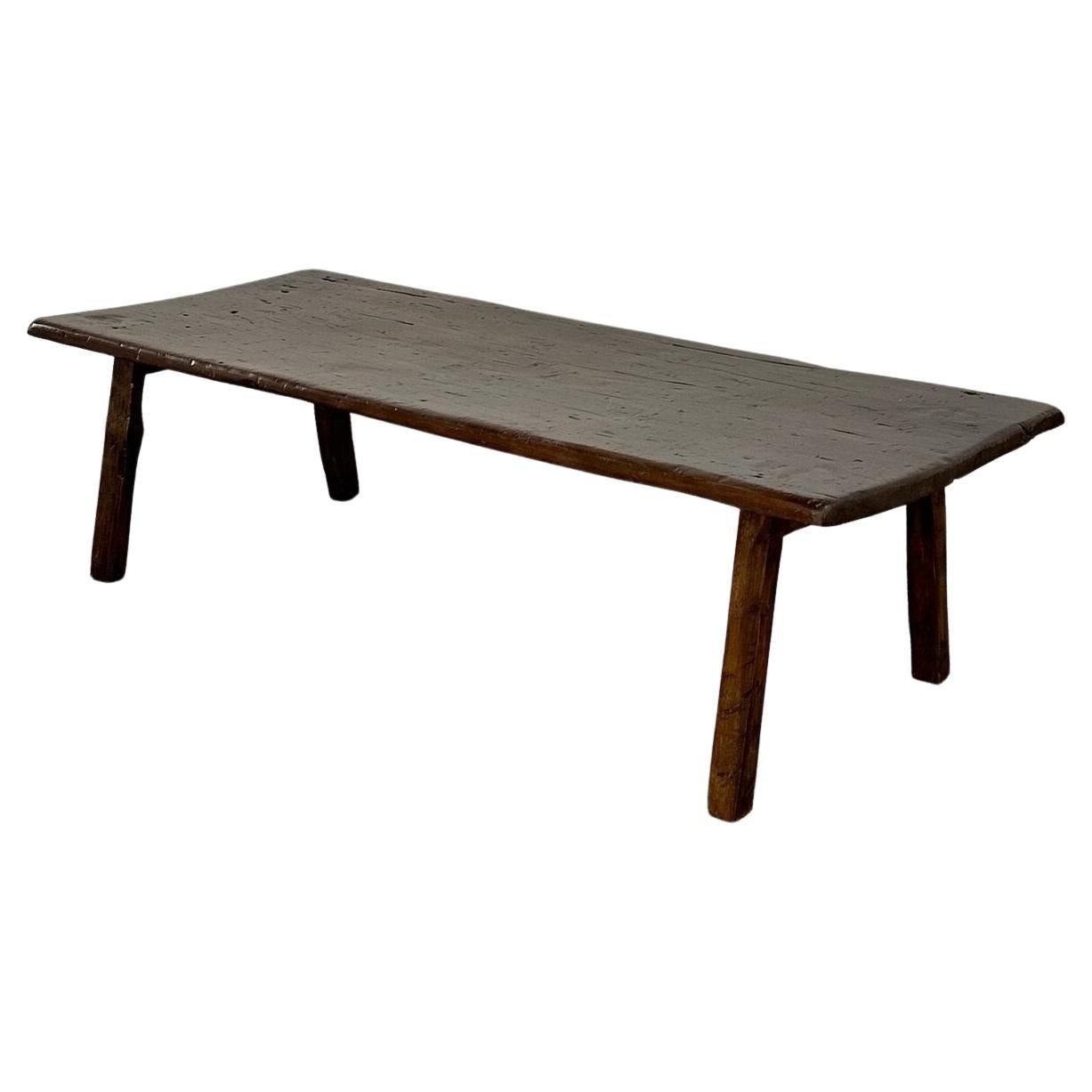 Low profile primitive bench or coffee table For Sale at 1stDibs