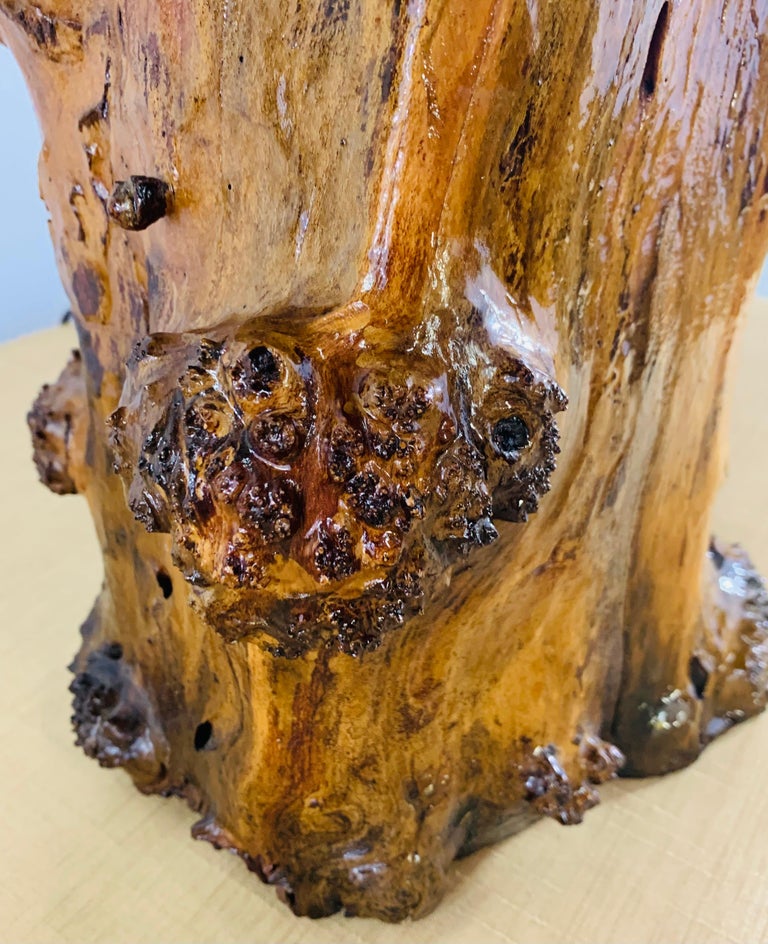 Rustic Maple Wood Log Table Lamp For Sale at 1stDibs | log lamps for ...