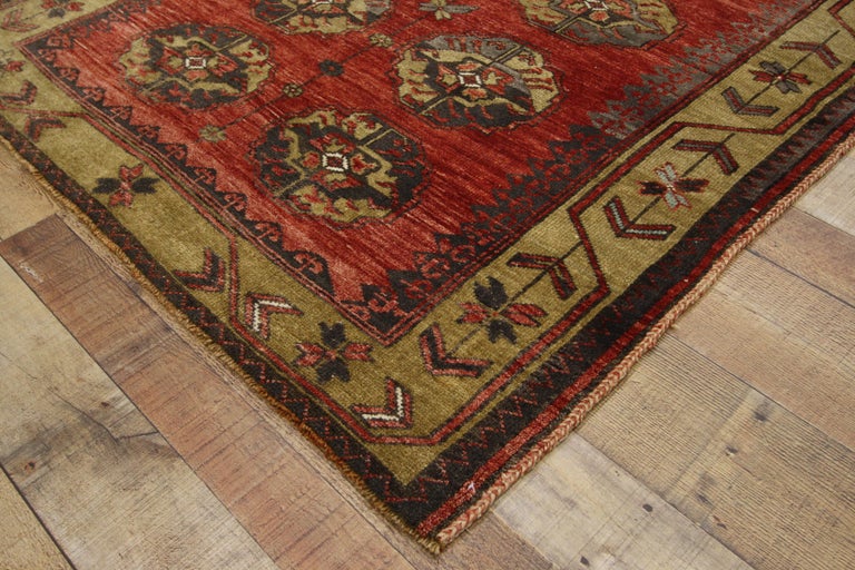 Rustic Mcm Style Vintage Turkish Oushak Rug, Kitchen, Foyer or Entry ...