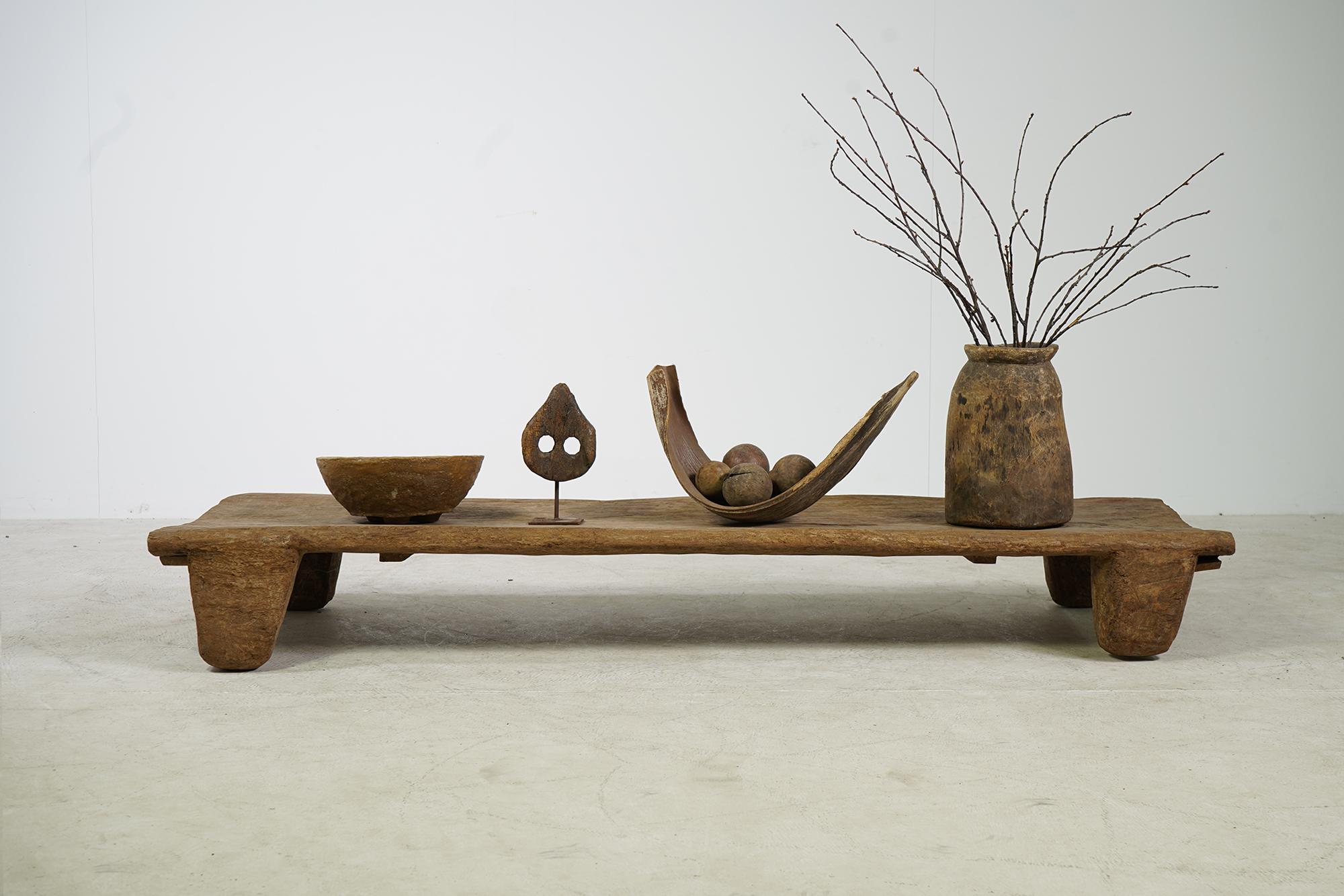 Rustic Naga Table or Bench, Hand Carved Wabi Sabi Style, Ancient Wood ...