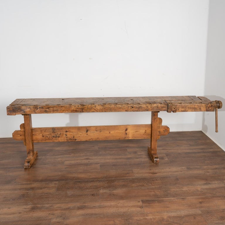 Rustic Narrow Console Table Carpenter's Work Table, Denmark, circa ...
