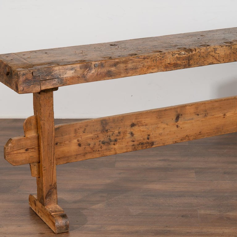Rustic Narrow Console Table Carpenter's Work Table, Denmark, circa ...