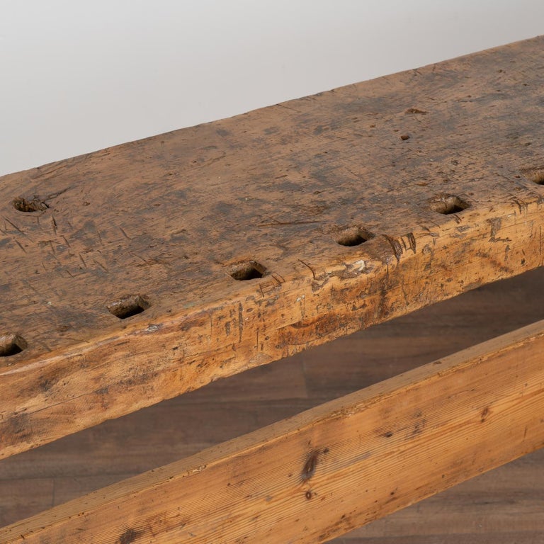 Rustic Narrow Console Table Carpenter's Work Table, Denmark, circa ...