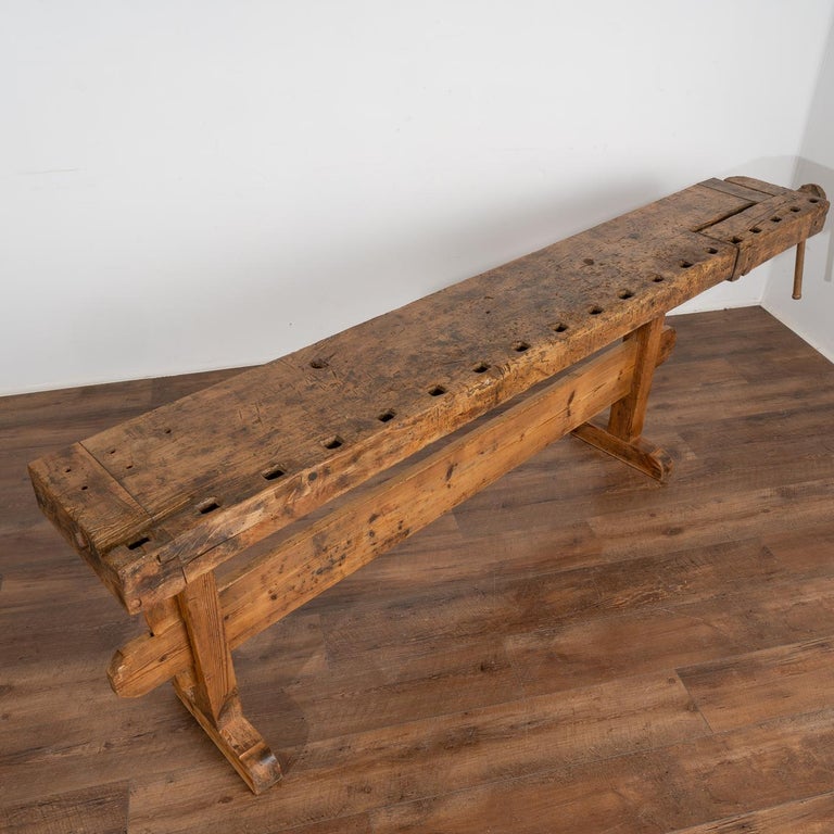 Rustic Narrow Console Table Carpenter's Work Table, Denmark, circa ...