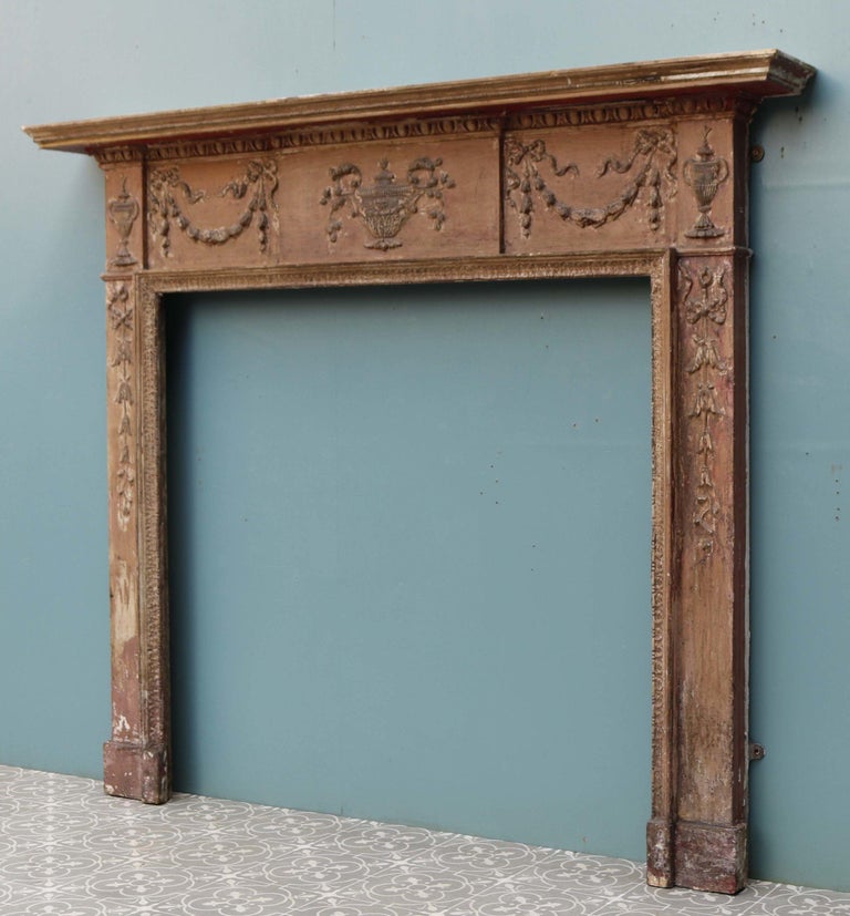 Rustic Neoclassical Style Fire Surround For Sale at 1stDibs