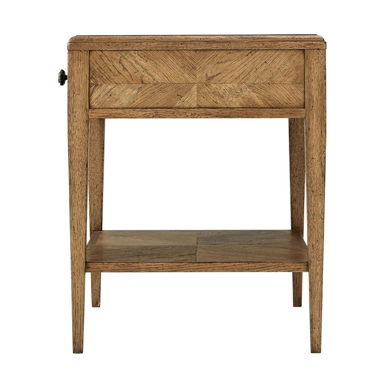 Rustic Oak End Table For Sale at 1stDibs