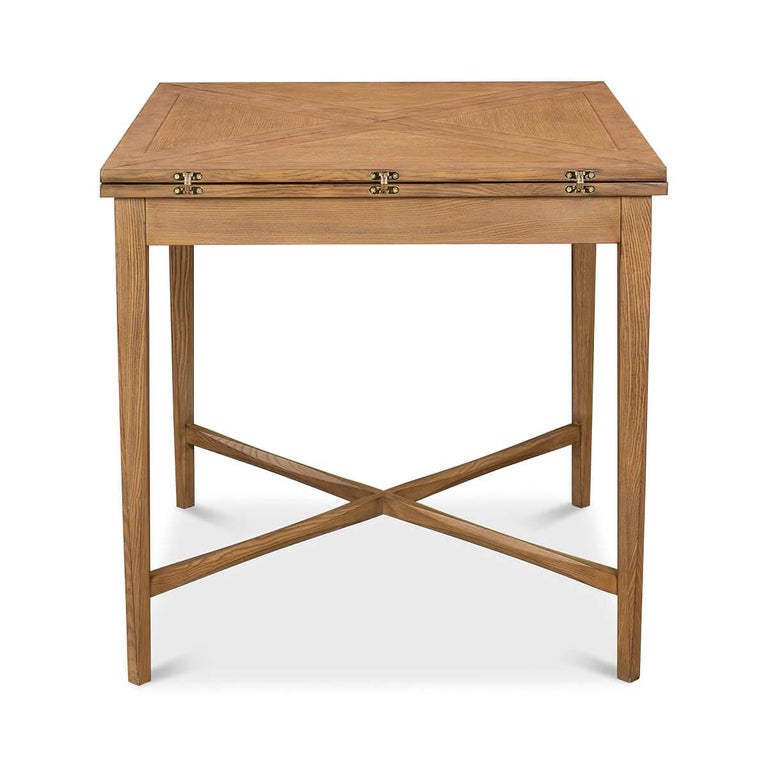 Rustic Oak Envelope Game Table For Sale at 1stDibs