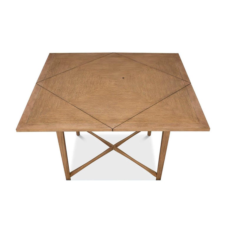 Rustic Oak Envelope Game Table For Sale at 1stDibs
