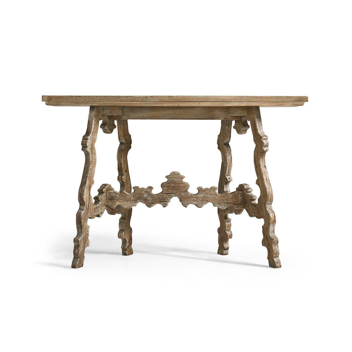 Rustic Oak Spanish-Style Console Table For Sale at 1stDibs