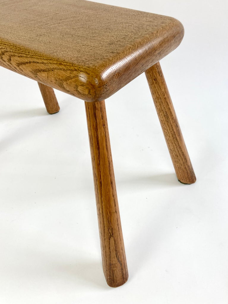 Rustic oak stool / side table, Netherlands 1960s For Sale at 1stDibs