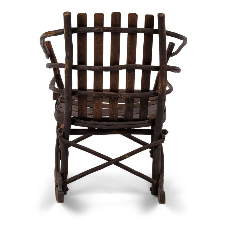 Rustic Old Hickory Rocking Chair at 1stDibs