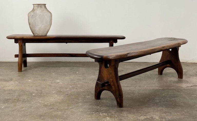 Rustic Olive Wood Bench For Sale at 1stDibs