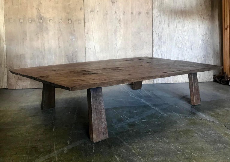 Rustic One Wide Board Coffee Table at 1stDibs