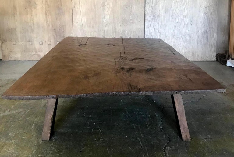 Rustic One Wide Board Coffee Table at 1stDibs