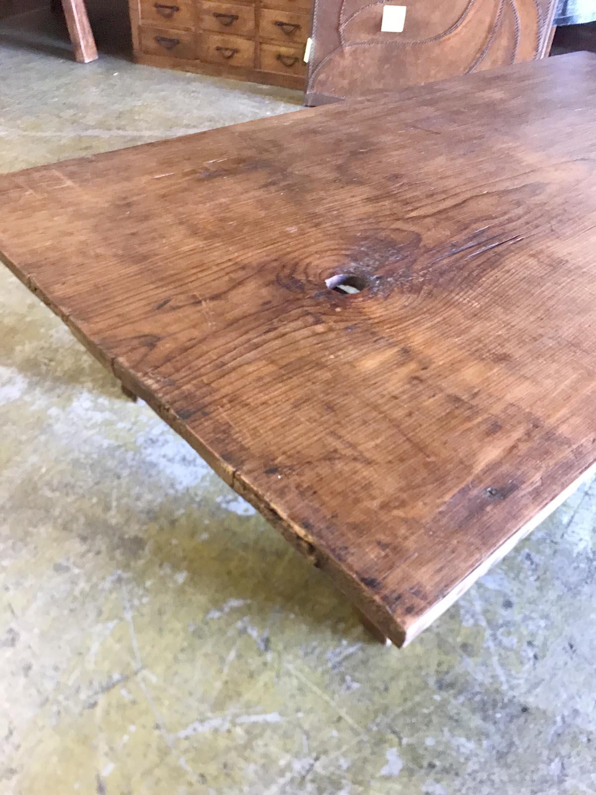 Rustic One Wide Board Coffee Table For Sale at 1stDibs