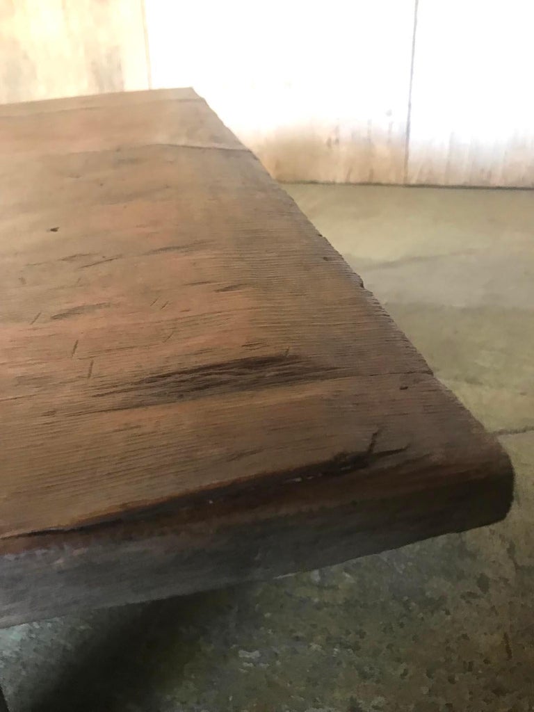 Rustic One Wide Board Coffee Table at 1stDibs