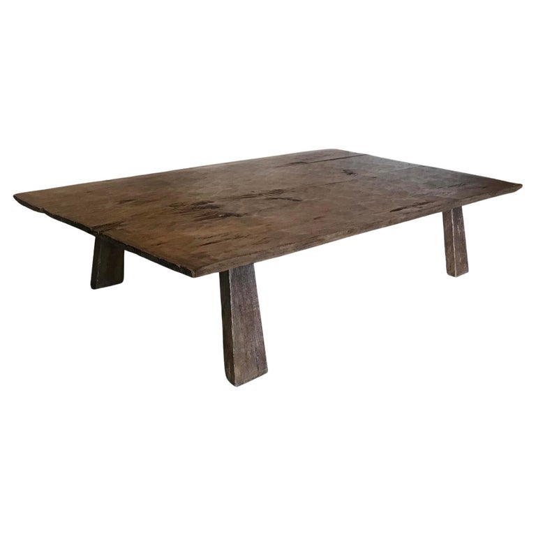 Rustic One Wide Board Coffee Table at 1stDibs