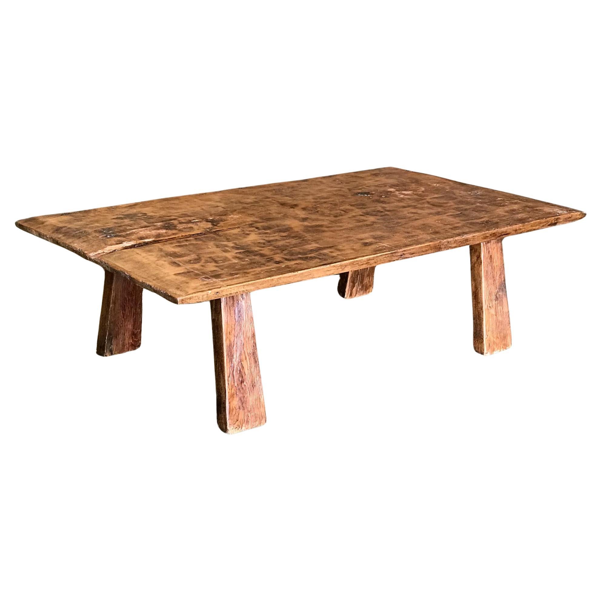 Rustic One Wide Board Coffee Table For Sale at 1stDibs
