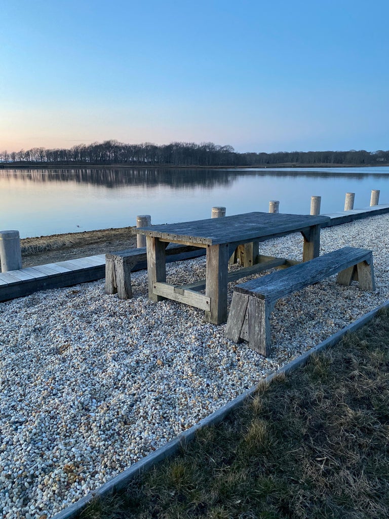 Rustic Outdoor Timber Farm Table and Benches For Sale at 1stDibs
