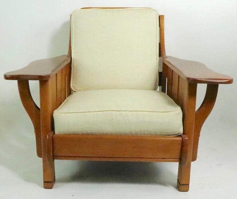 Rustic Paddle Arm Lounge Chair attributed to Cushman at 1stDibs ...