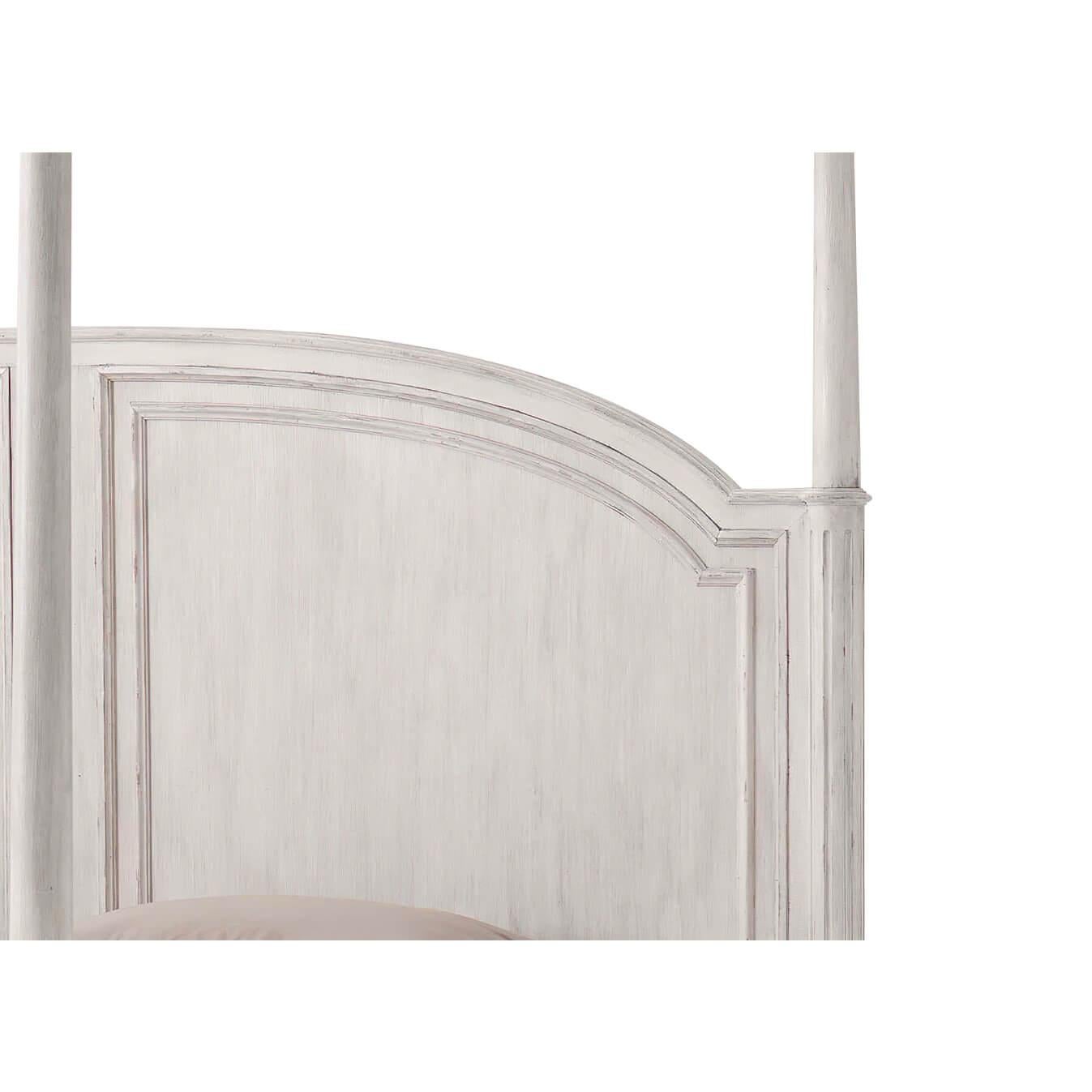 Rustic Painted Four Post King Bed For Sale at 1stDibs | rustic four ...