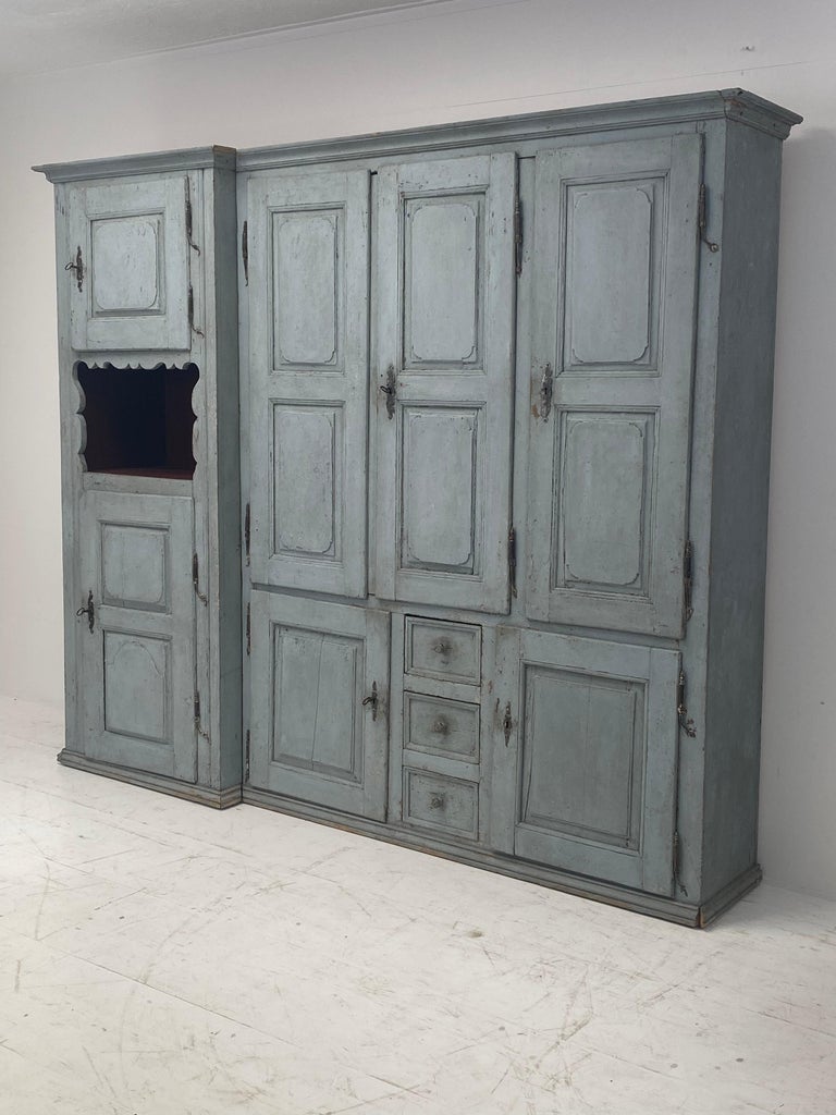 Rustic Patinated French Cupboard For Sale at 1stDibs