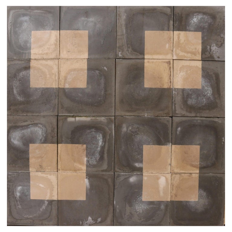 Rustic Pattern Encaustic Tiles For Sale at 1stDibs